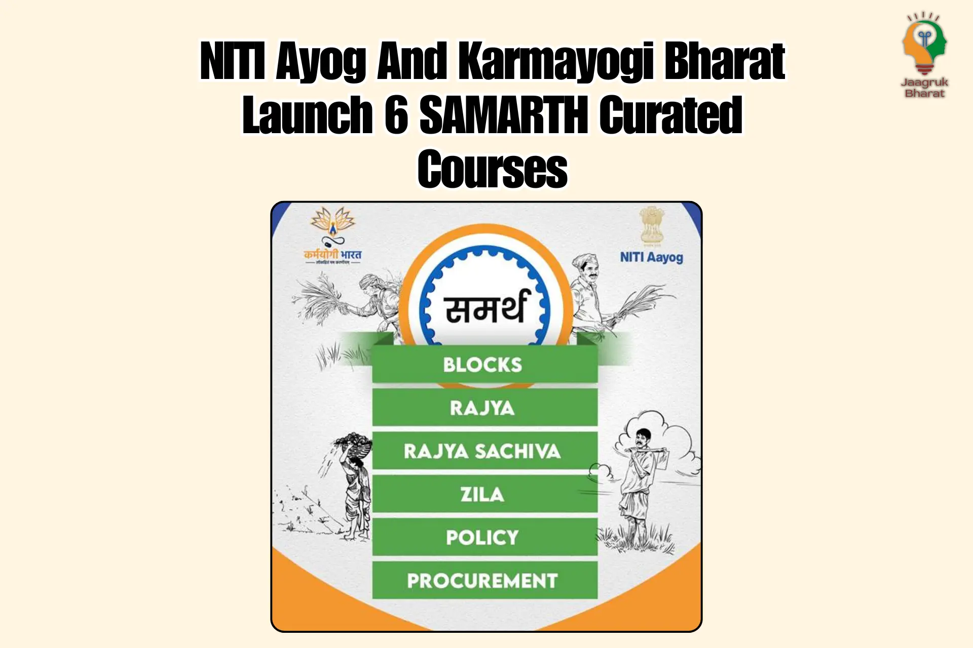 NITI Ayog And Karmayogi Bharat Launch 6 SAMARTH Curated Courses